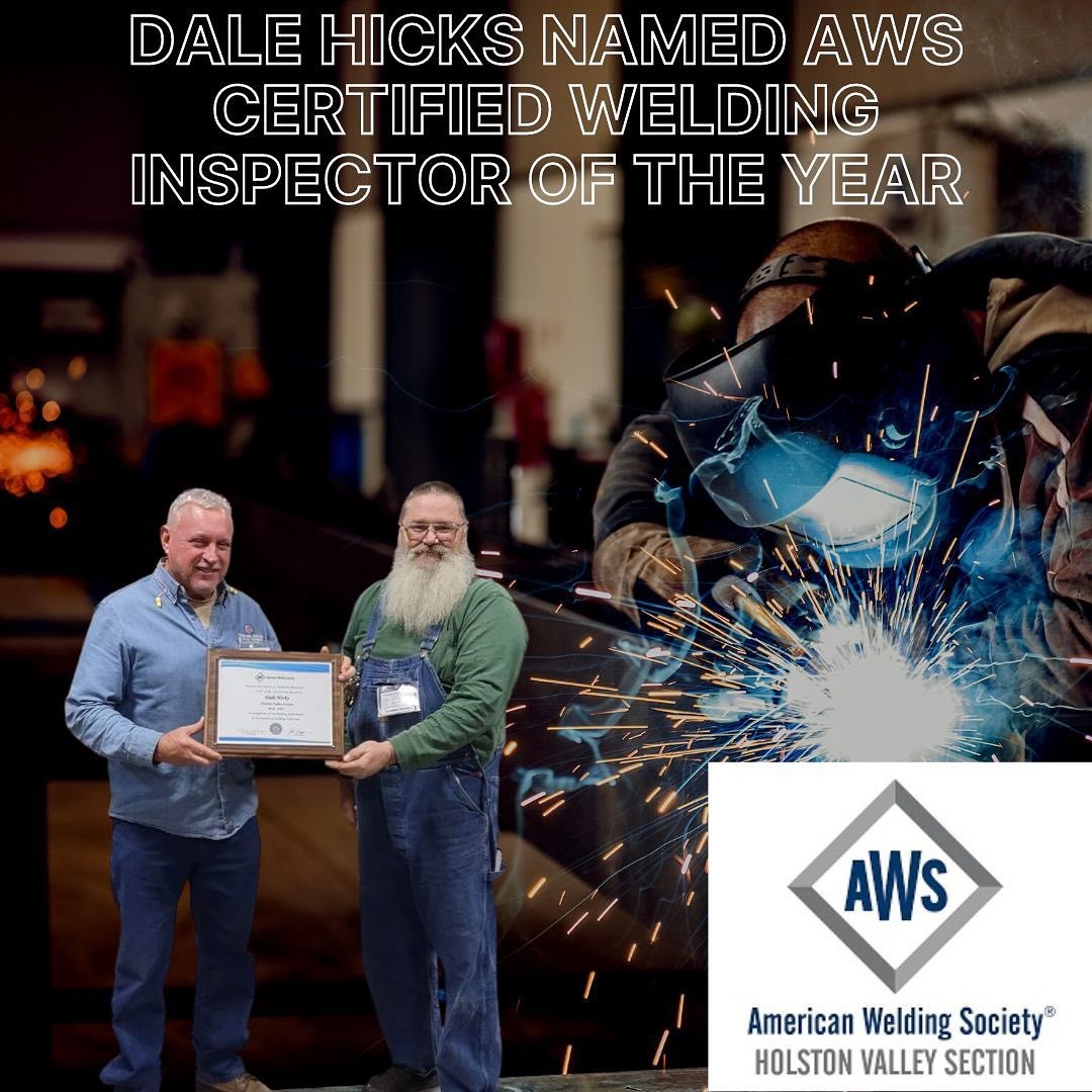 Dale Hicks Named AWS Certified Welding Inspector of the Year | TCAT ...